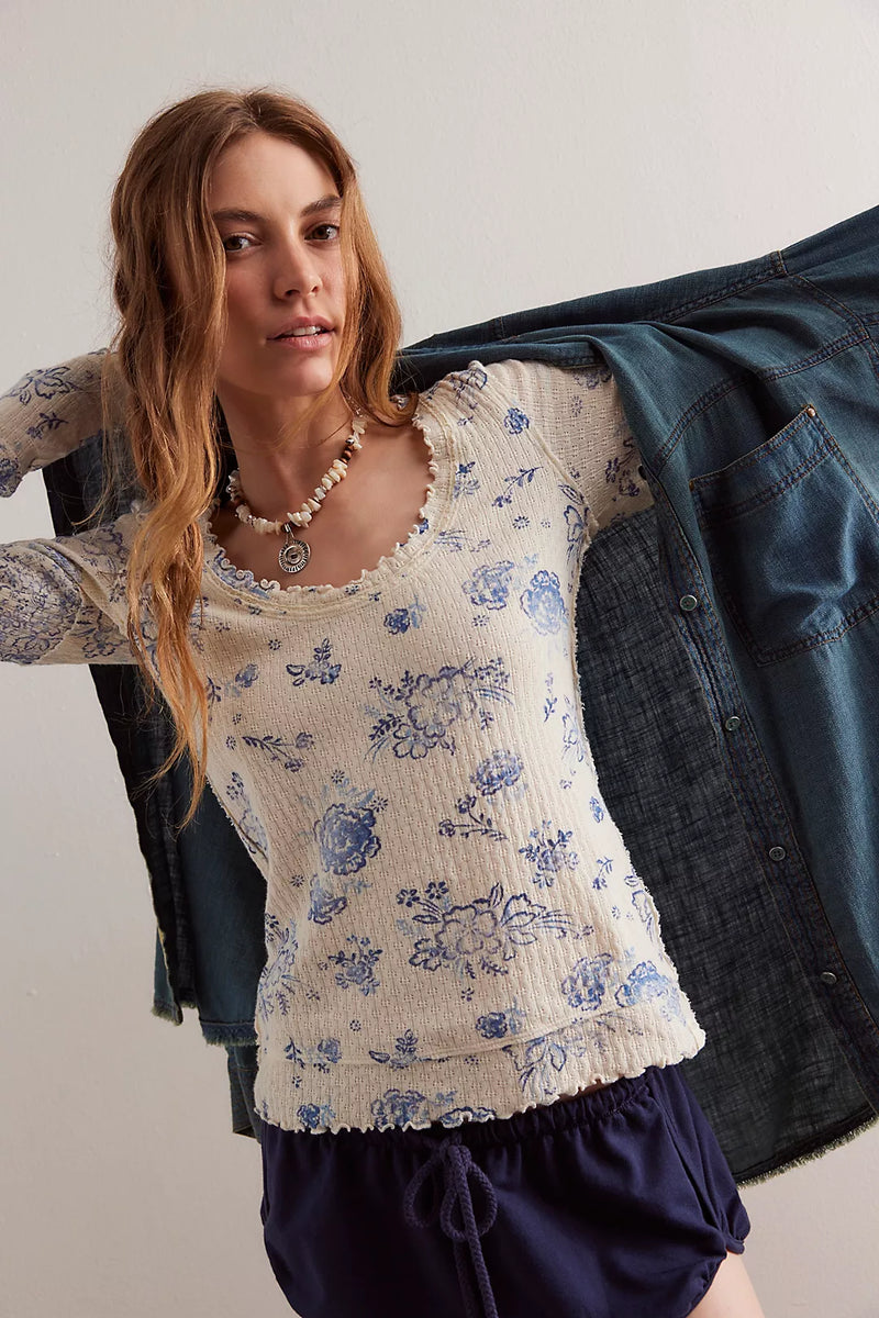 Free People Clover Printed Thermal – Flying Point Surf