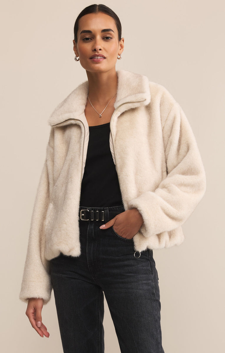 Z Supply Amethyst Faux Fur Jacket – Flying Point Surf